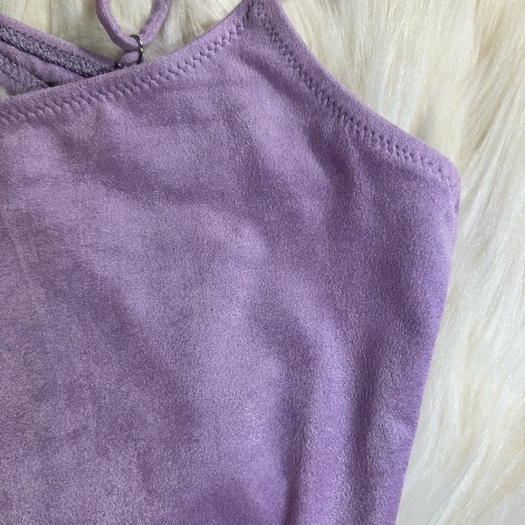 REVOLVE | Swim | Monica Hansen Beachwear Violet Suade Onepiece Swimsuit ...